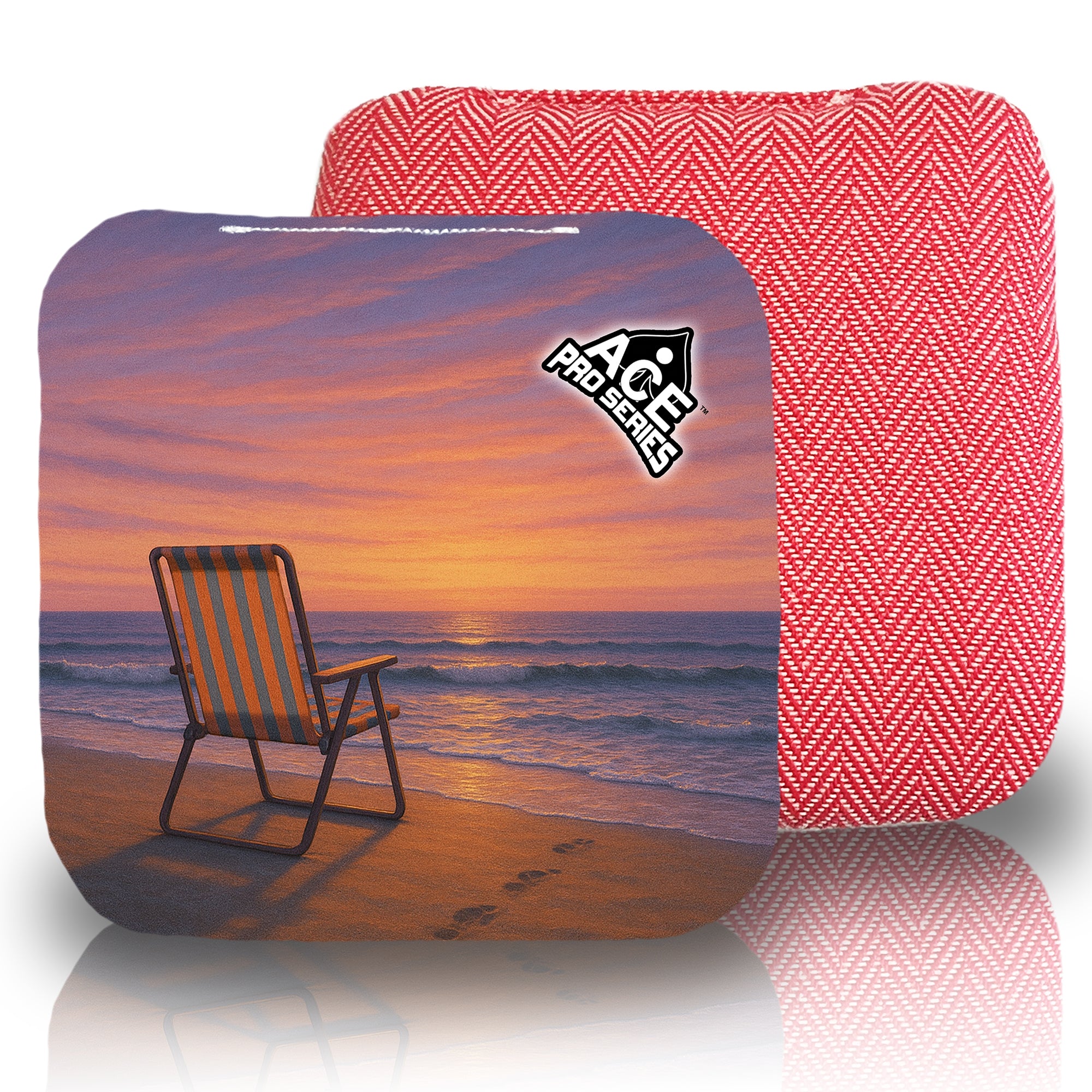 Sunset by the Beach - Pink Carpet - ACE Pro Carpet Cornhole Bags – CornholeAce