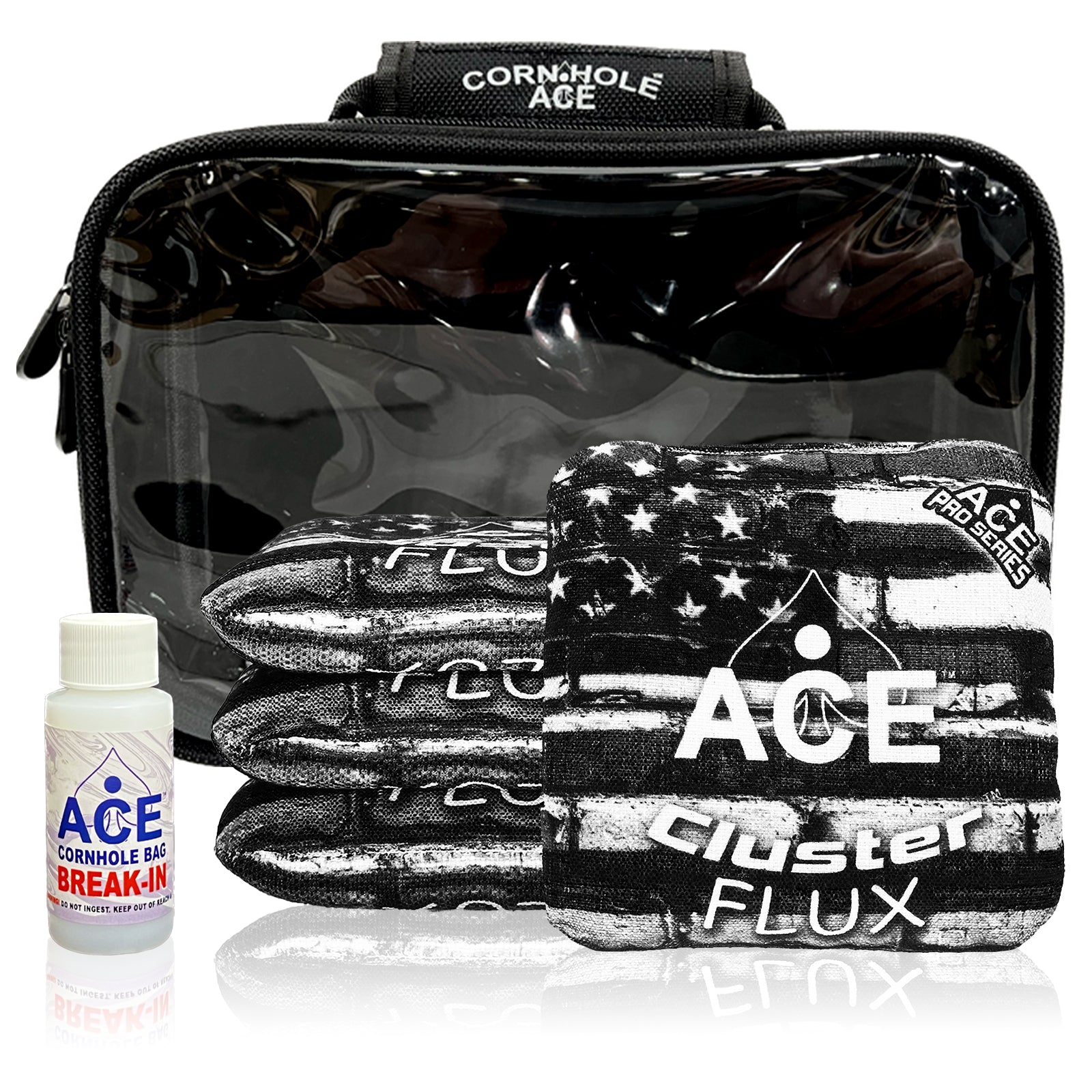 Cluster Flux - USA Flag Bricks - Black & White - ACE Pro Bag Kit: 4 Pr ...