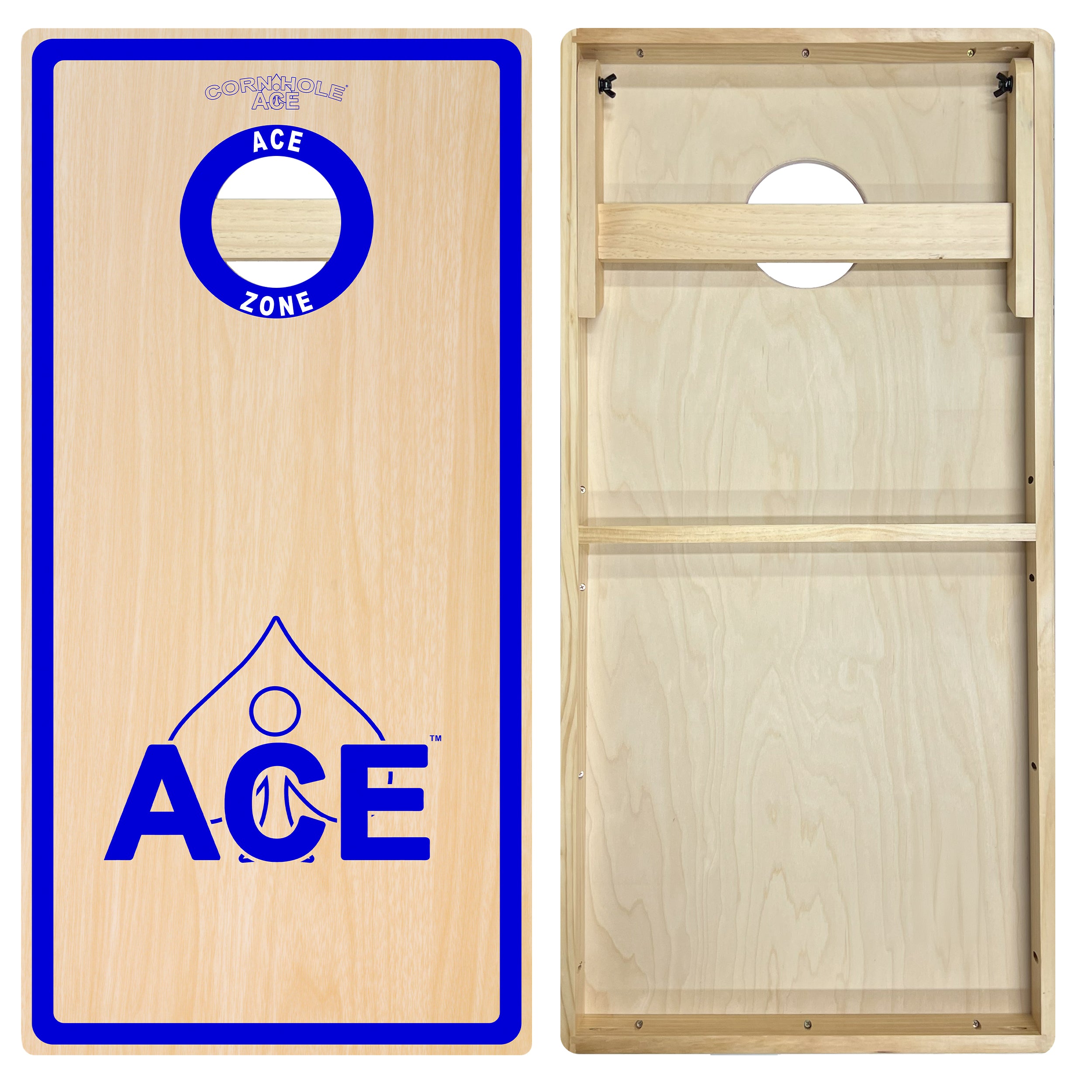 ACE Zone - Navy Blue - Cornhole Board Set - Intermediate – CornholeAce