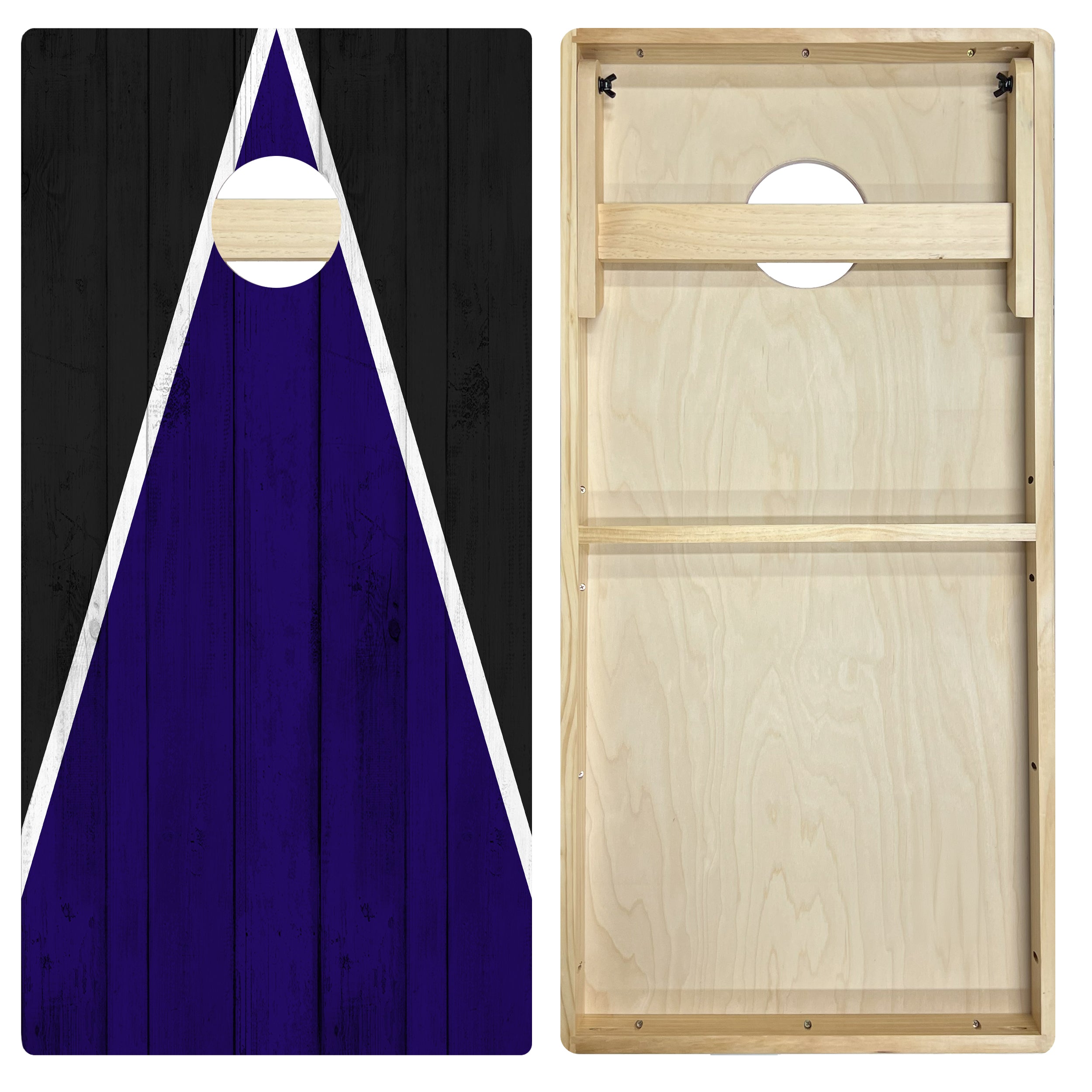 Baltimore Tailgate Triangle Design (Purple and Black) - Cornhole Board ...