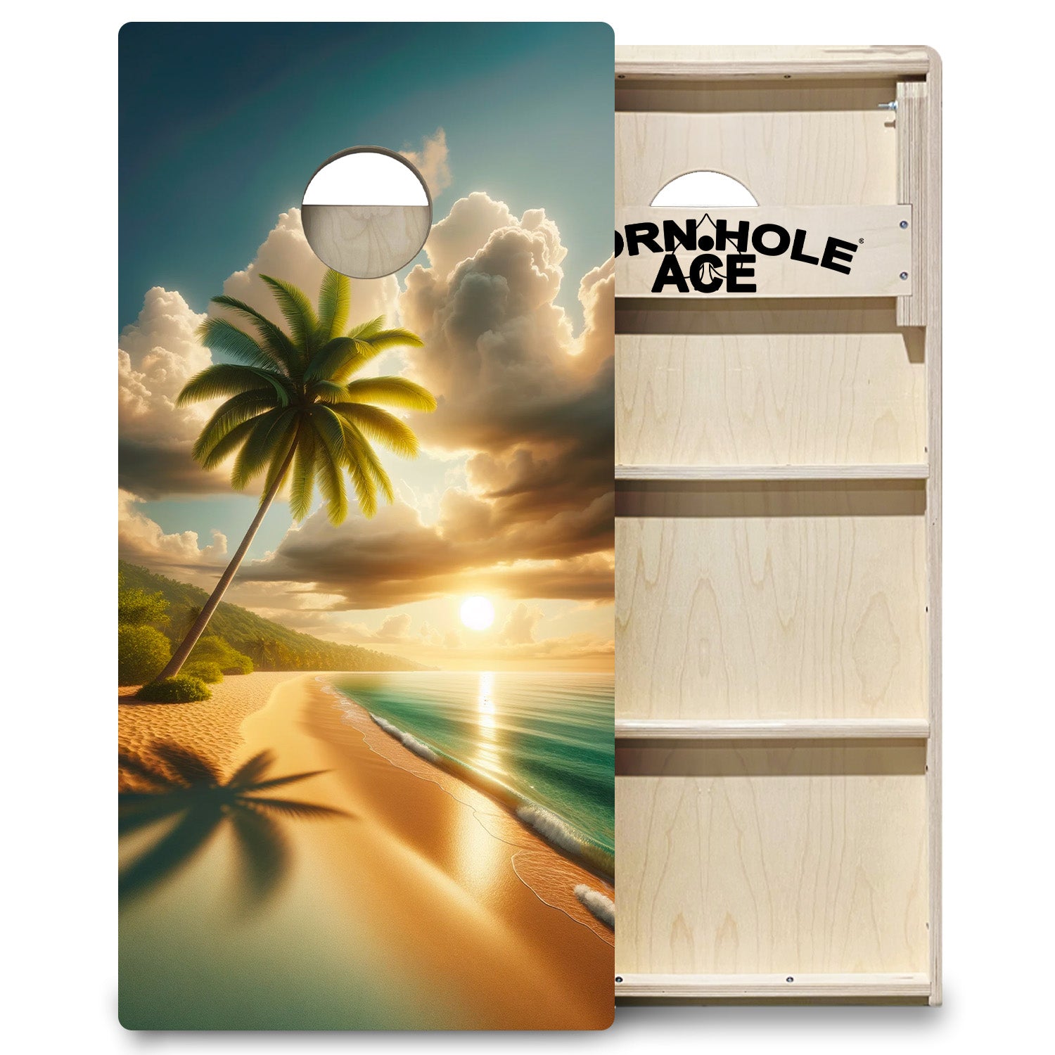 Beach Paradise - Cornhole Board Set - Professional – CornholeAce
