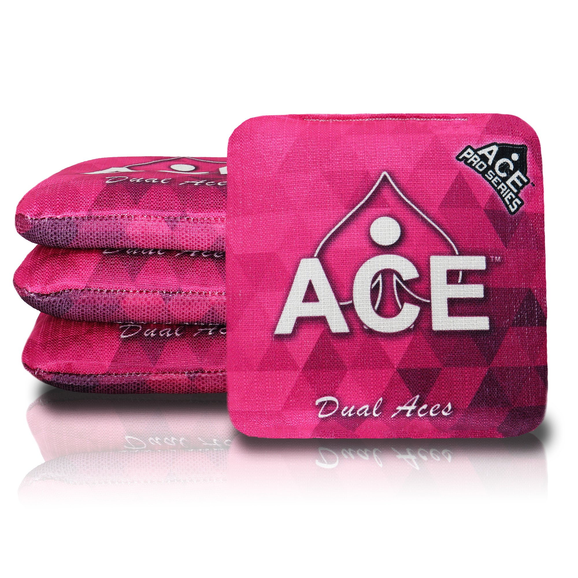 Dual Aces - Pink (Set of 4 Bags) - ACE Pro Stamped – CornholeAce