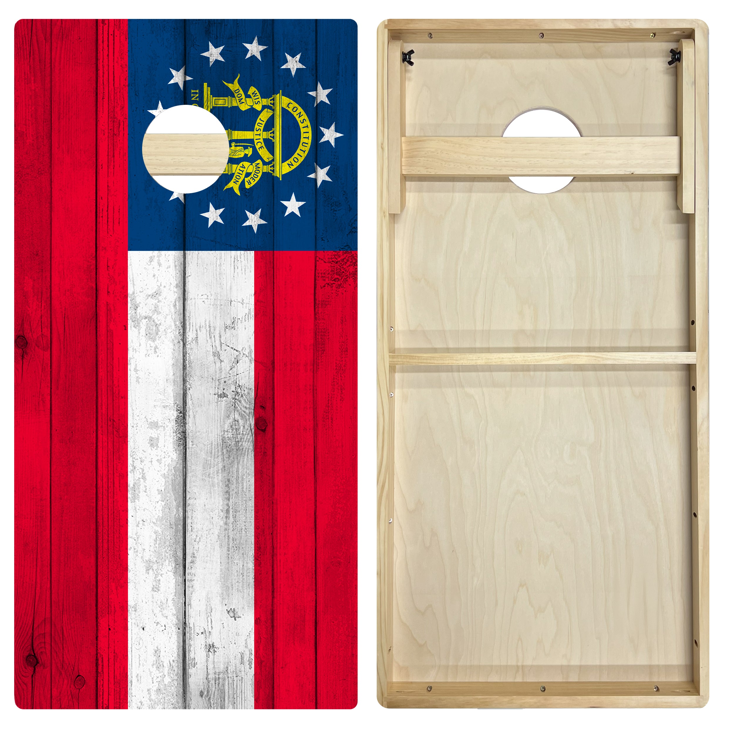Georgia State Flag - Cornhole Board Set - Intermediate – CornholeAce