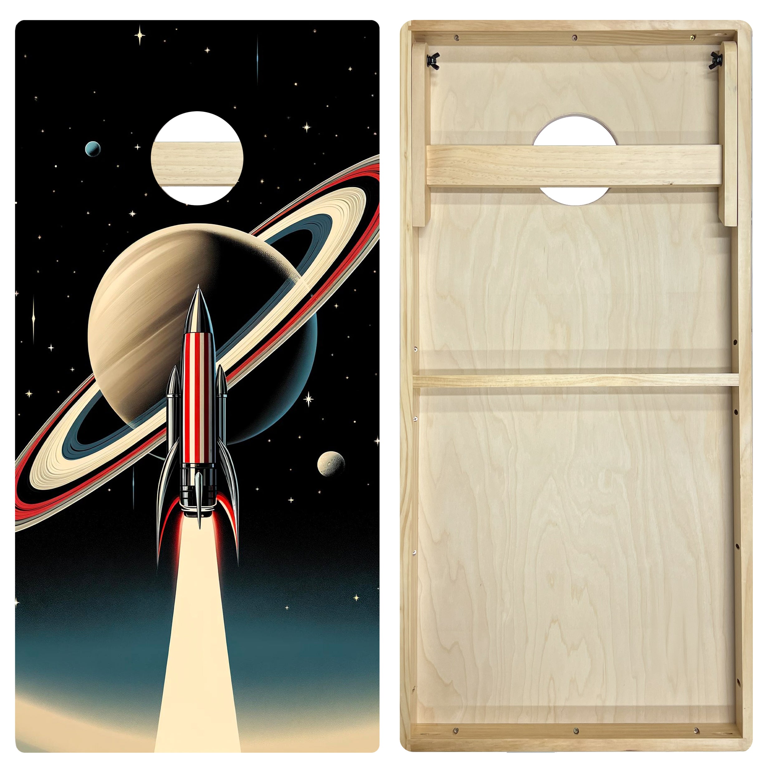 Launch to Saturn Cornhole Board Set | Intermediate – CornholeAce