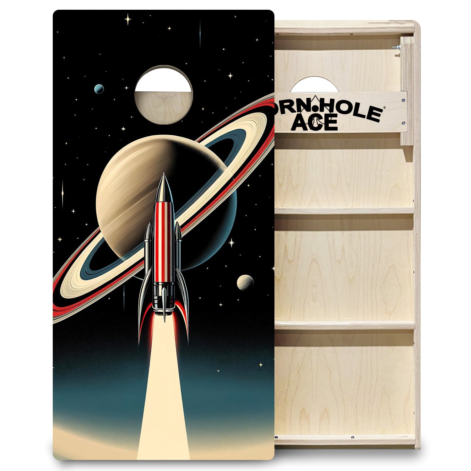 Launch to Saturn Cornhole Board Set | Professional – CornholeAce