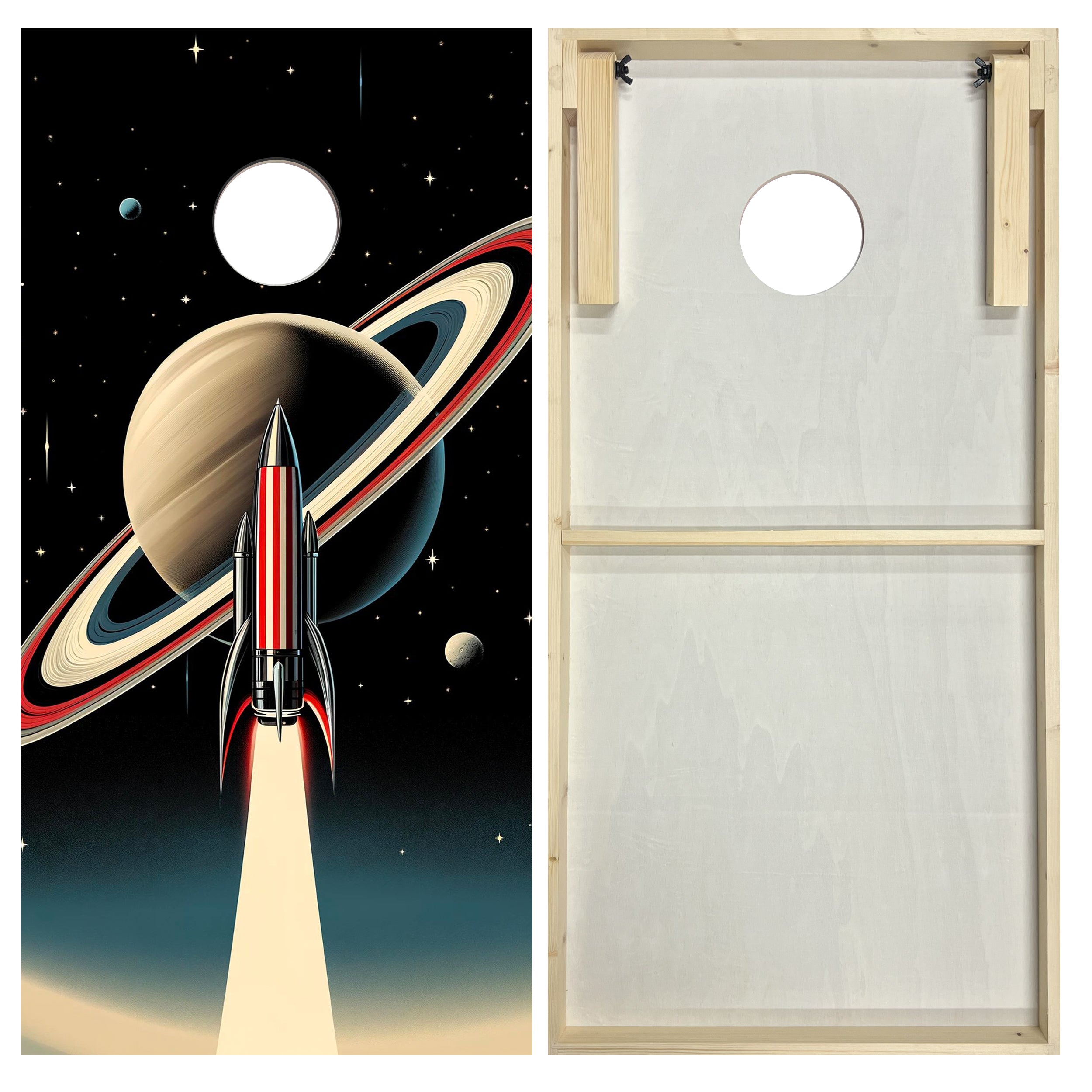 Launch to Saturn - Cornhole Board Set - Standard – CornholeAce