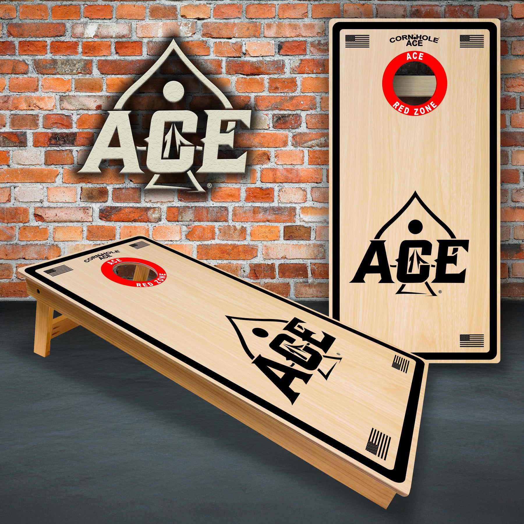 ACE Red Zone - Cornhole Board Set - Intermediate – CornholeAce