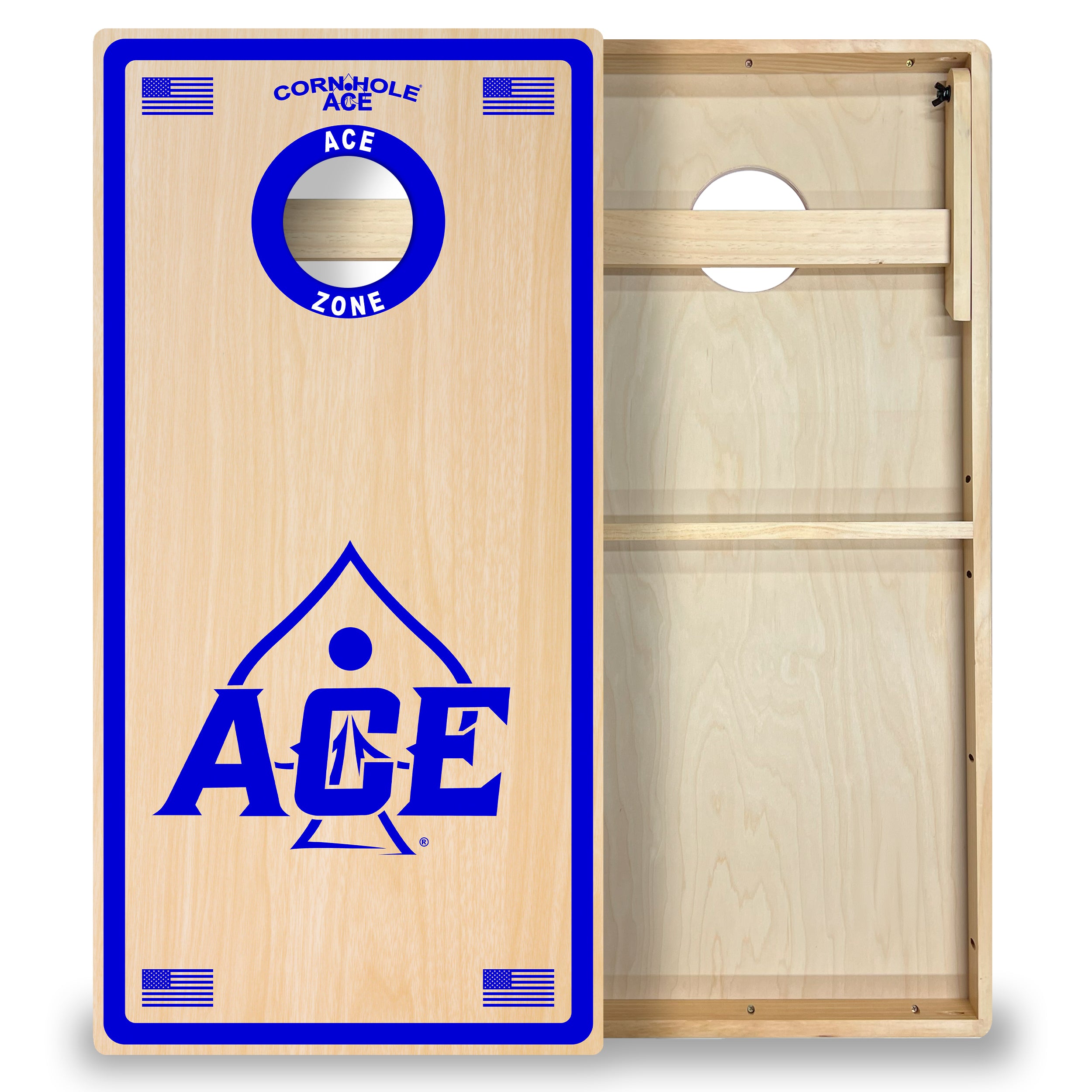 ACE Zone - Navy Blue Cornhole Board Set | Intermediate – CornholeAce