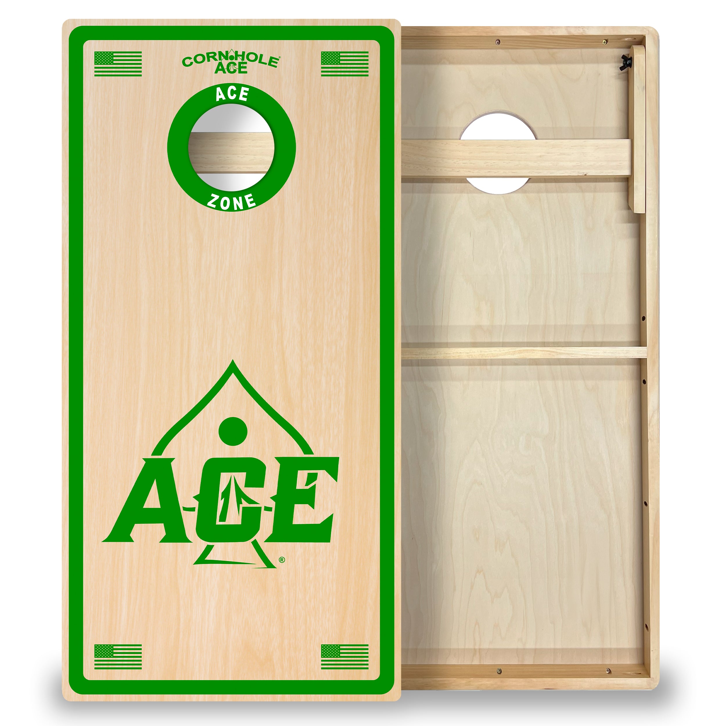 ACE Zone - Green Cornhole Board Set | Intermediate – CornholeAce