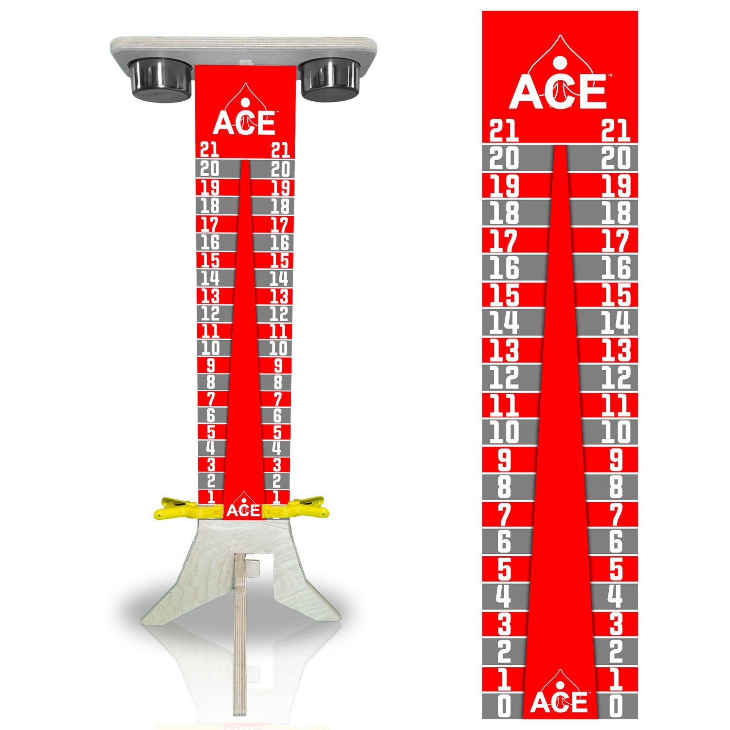 Elite Cornhole Scoreboard - 3ft Tall - Triangle Edition (Red/Silver ...