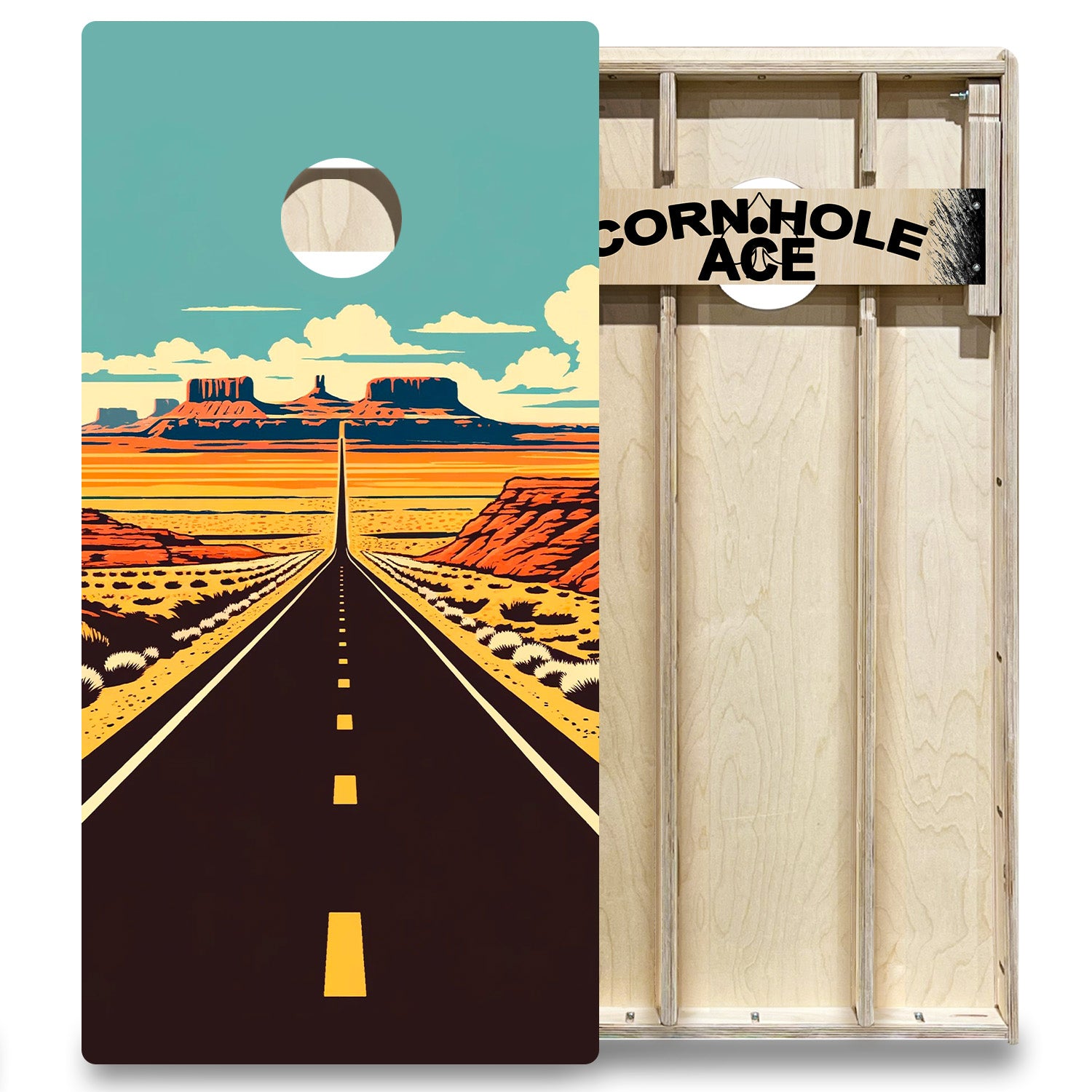 Vintage Desert Highway - Cornhole Board Set - Elite – CornholeAce