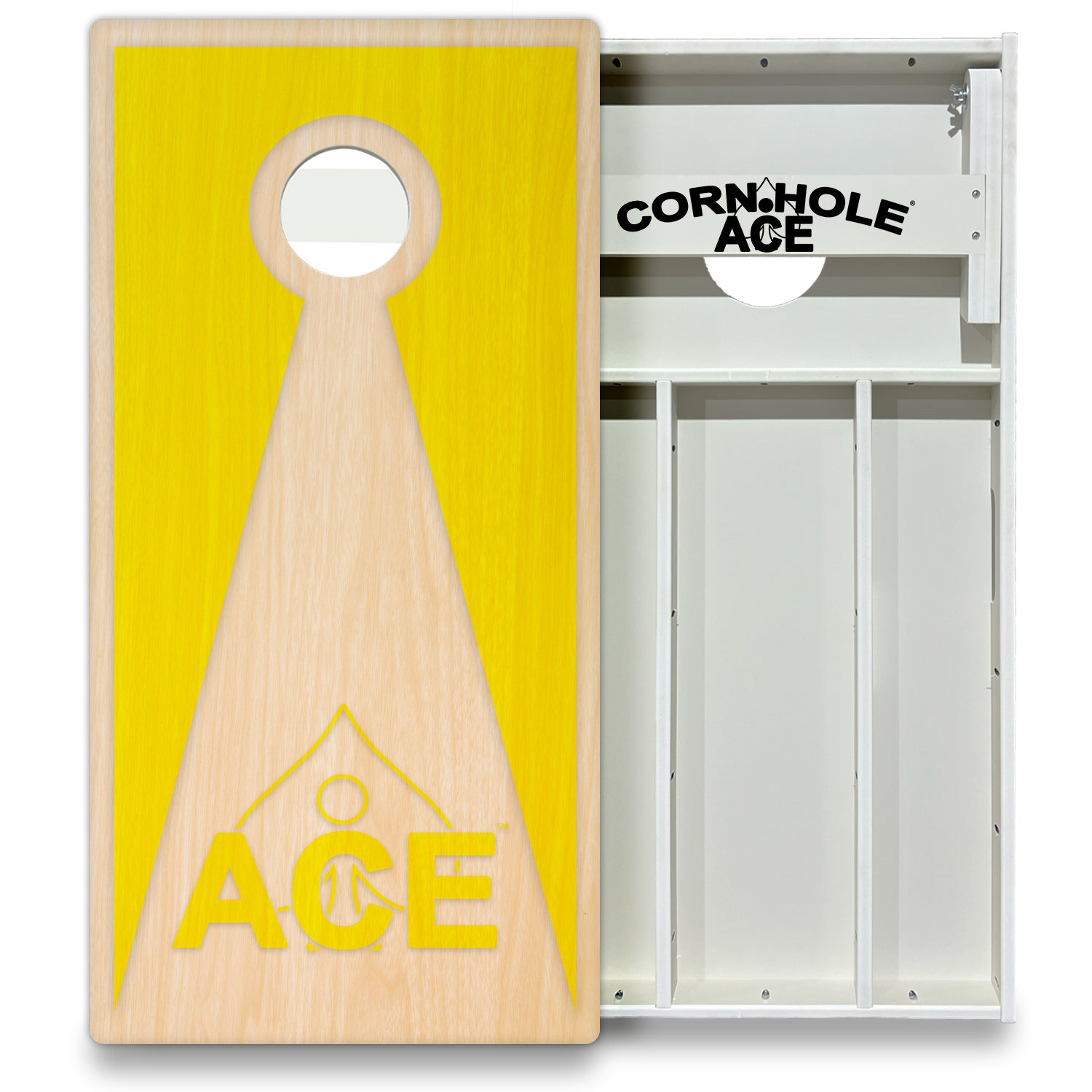 Yellow ACE Inverse Triangle – Cornhole Board Set - All Weather ...